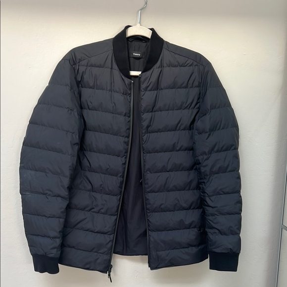 Theory | Jackets & Coats | Theory Black Quilted Puffer Jacket With ...